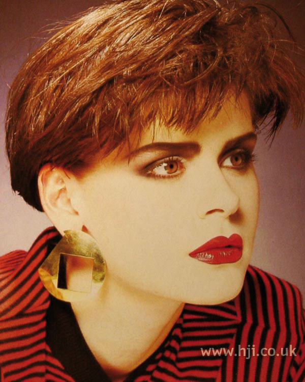 1986 brunette short hairstyle