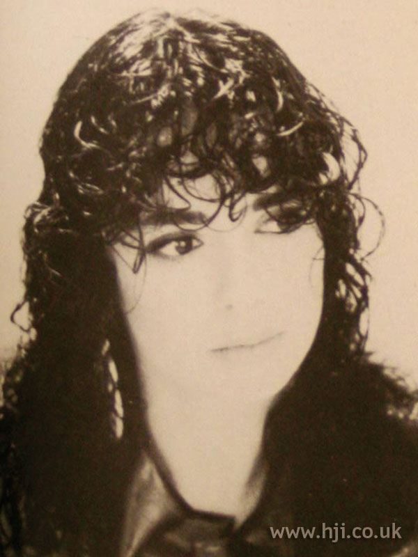 1986 gelled curls hairstyle