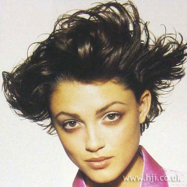 Avant-garde black sleek curls