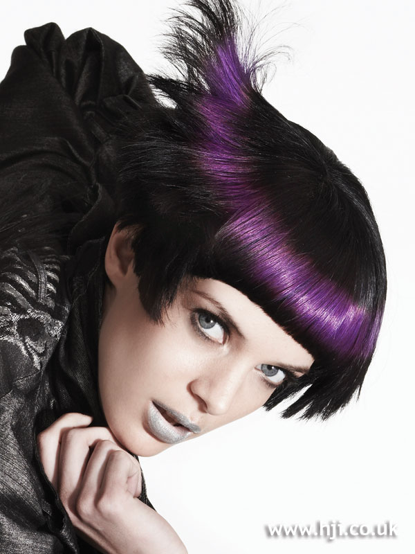 2009 purple stripe hairstyle
