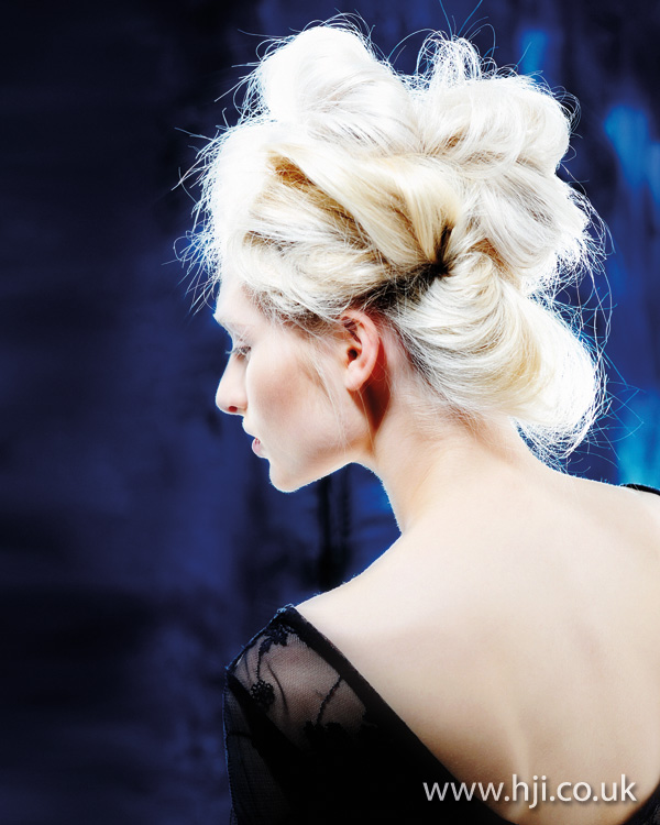 2011 blonde texture updo hairstyle