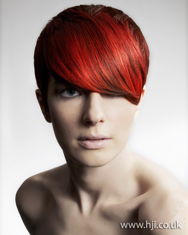 2012 red fringe womens hairstyle