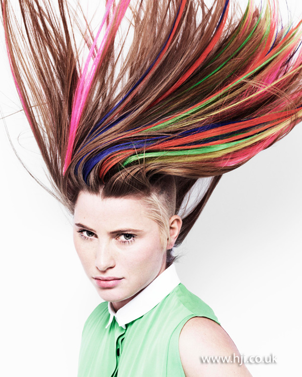2013 long coloured straight undercut