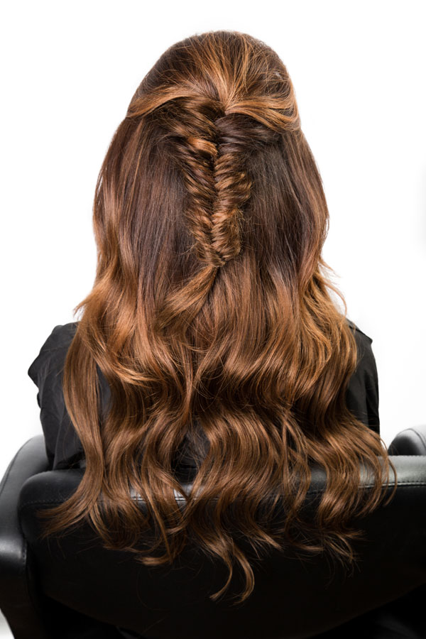 Get the look: half fishtail braid