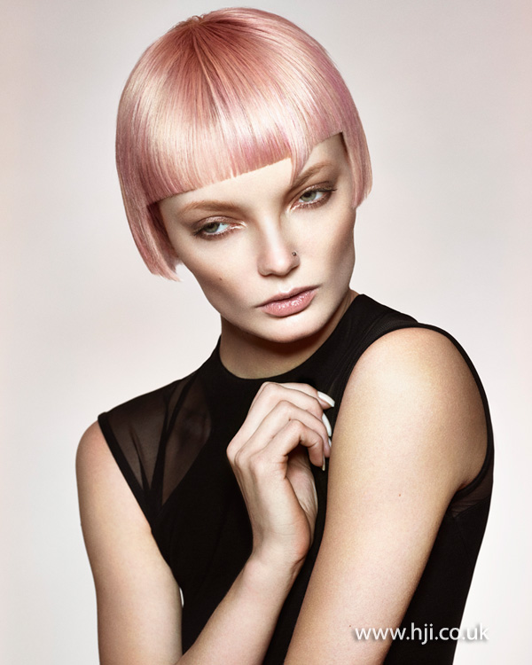 2015 baby pink bob hairstyle