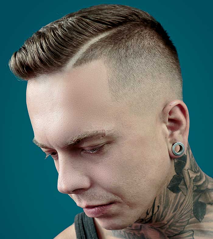 How to cut and style a men's medium fade haircut with side parting