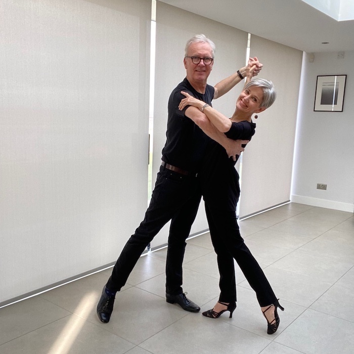 Andrew collinge swaps scissors for dancing shoes for valentine's day