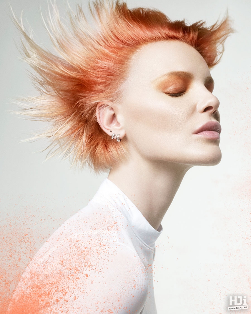 Creative colour short hairstyle