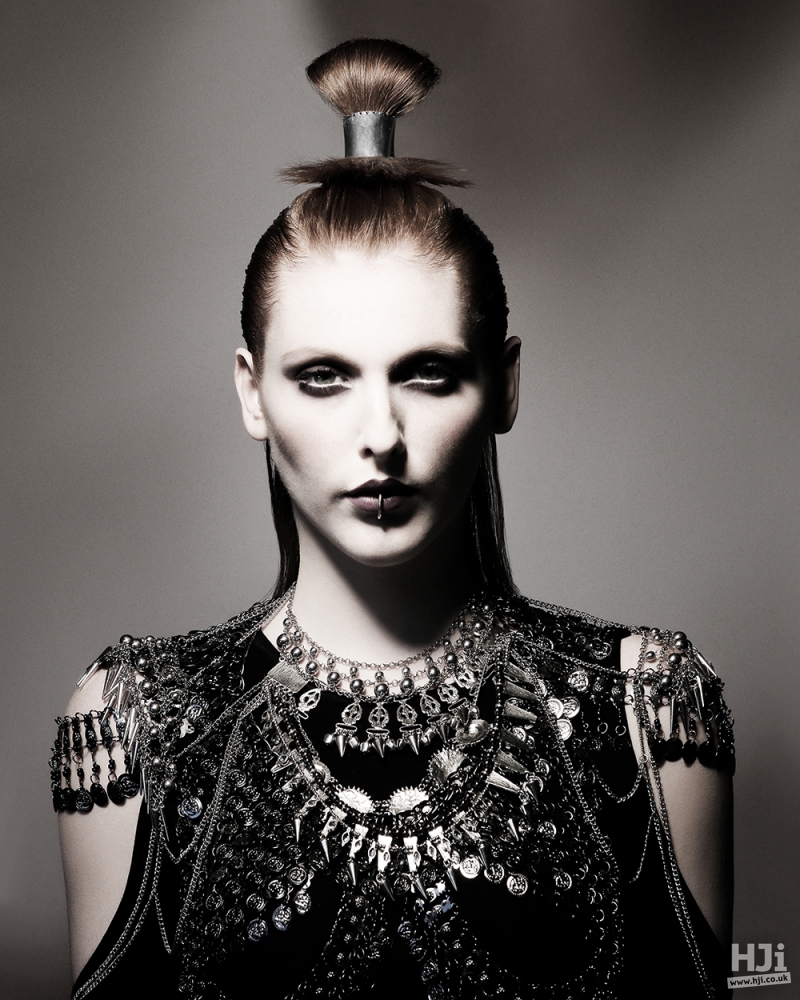 High creative ponytail