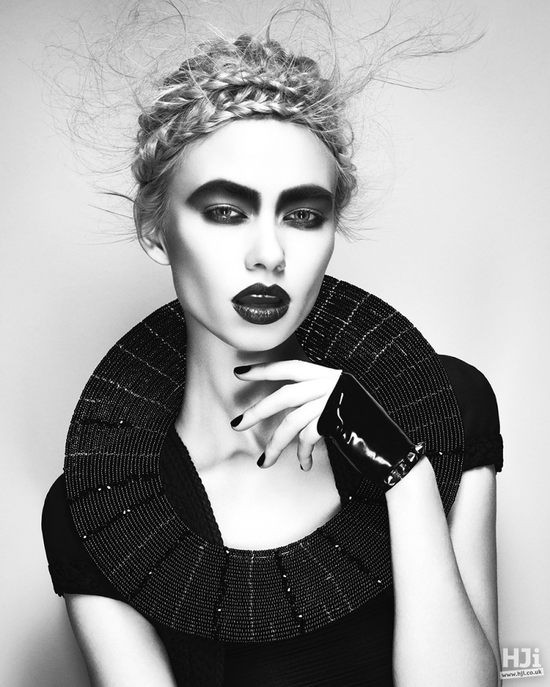 Tightly plaited hair