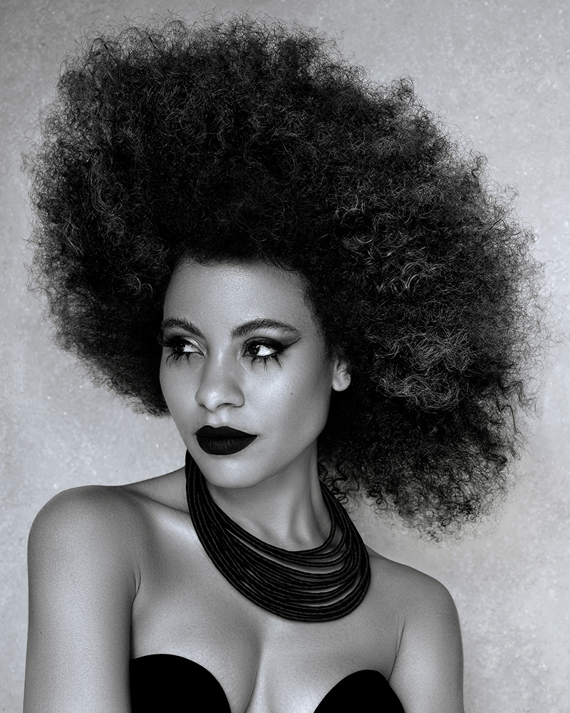 Afro Textured Hair Styled in a Halo